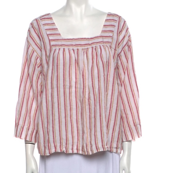 Rachel Zoe | Tops | Rachel Zoe Striped 0 Linen Blouse Medium | Poshmark